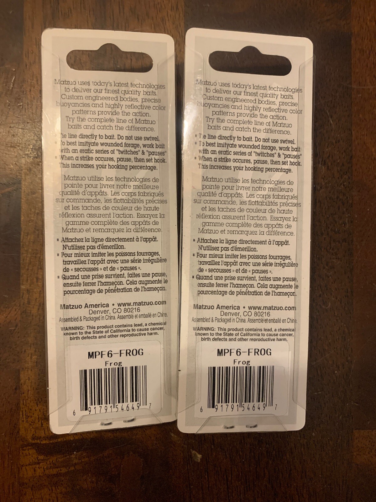 2 Packs Matzuo Spit & Sputter MPF6 1/4 OZ Popper Frog Color | eBay