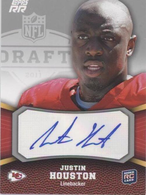 2011 Topps Rising Rookies - Justin Houston #159 Rookie Autographs (AU ...