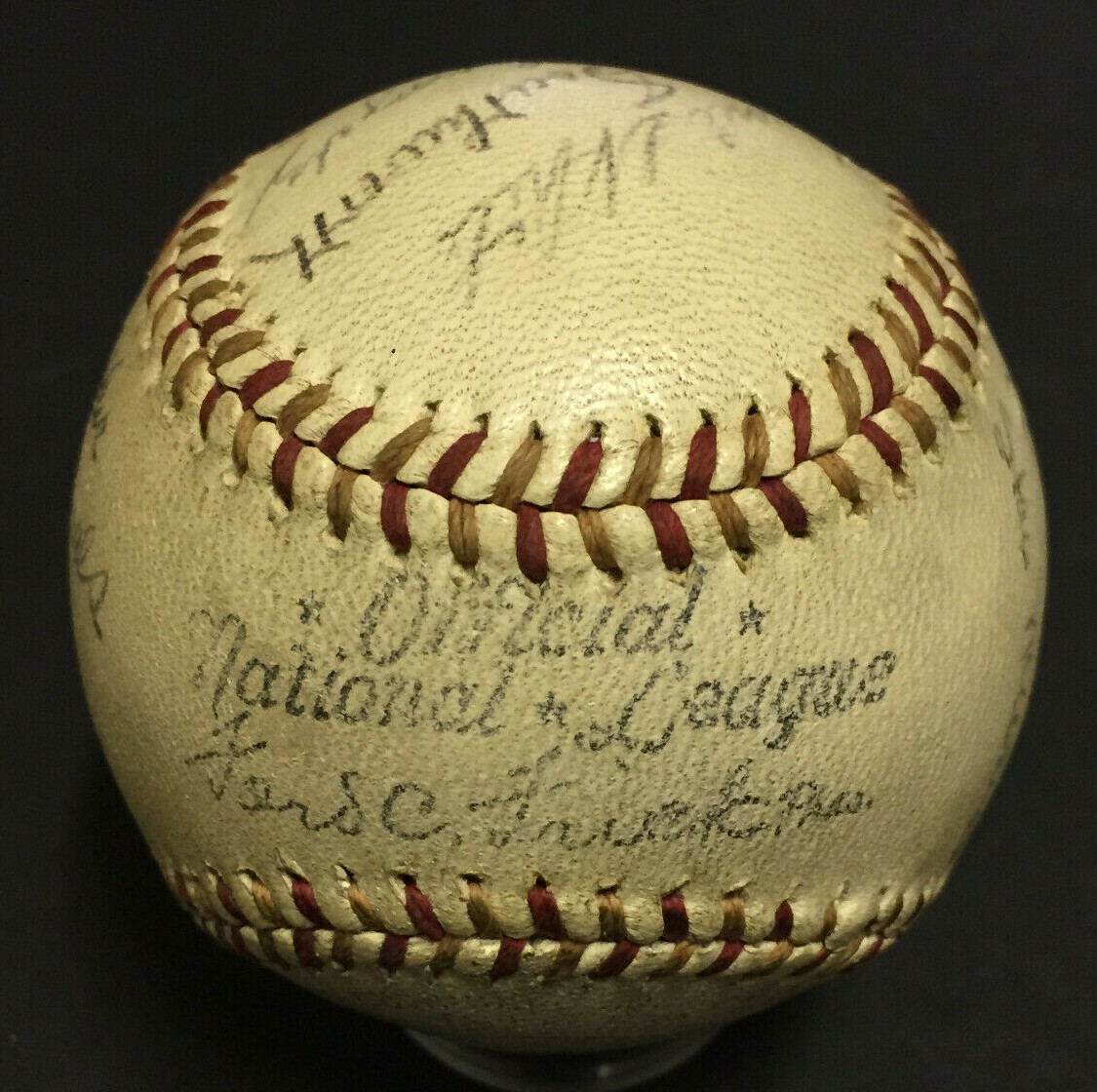 1943 Cardinals Team Signed NL Ford Frick Baseball 19 auto Stan Musial ...