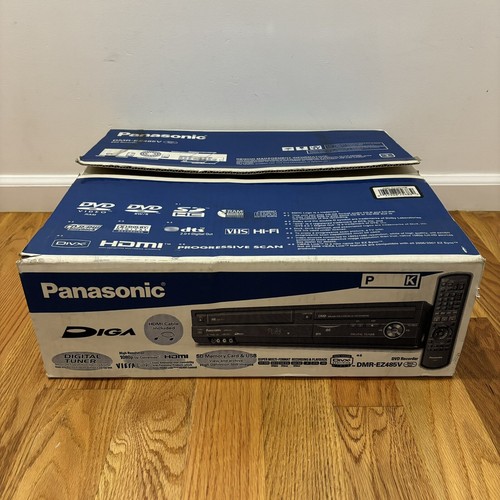 NEW Panasonic DMR-EZ485V VHS DVD Combo Recorder Digital Tuner HDMI ...