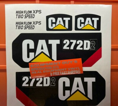 CAT 272 D2 Decals Stickers Kit Skid steer loader CATERPILLAR 272d2 Free ...
