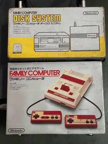 Junk Nintendo Famicom & Disk System Console Set w/ Box Japnese Edition ...
