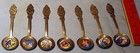 * Lot of 7 Diff - VTG - KLEPA Christmas ENAMELED SPOONS - 1967 thru ...