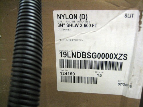 .750 3/4" HIGH TEMP Nylon Split Loom Convoluted Tubing WIRE LOOM ...