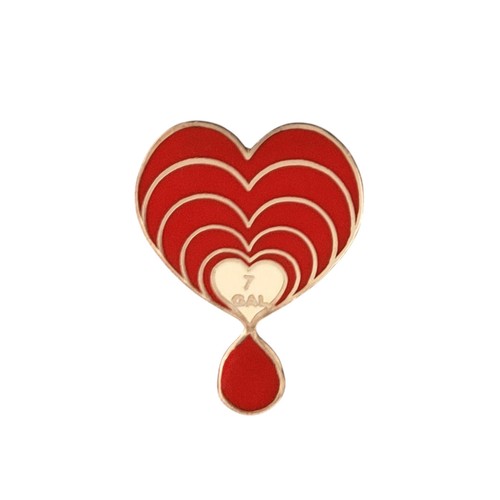 VTG Blood Donor 7 Gallon Heart Lapel Pin Red Cross Style | eBay