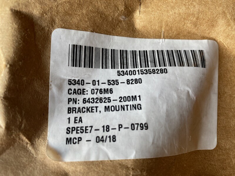 BAE HMMWV M1151 M1152 RIGHT SIDE C PILLAR BRACKET 6432625-200M1 | eBay