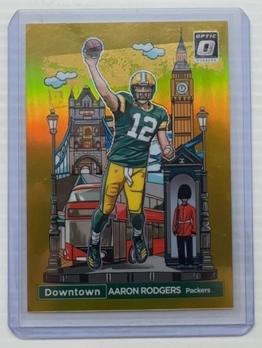 2023 Panini Donruss Optic Aaron Rodgers Gold Downtown #3/10 Corner ...