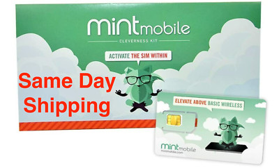 Mint Mobile 3-Month 5GB/a month 4G LTE 5G Prepaid SIM Card Kit Phone ...