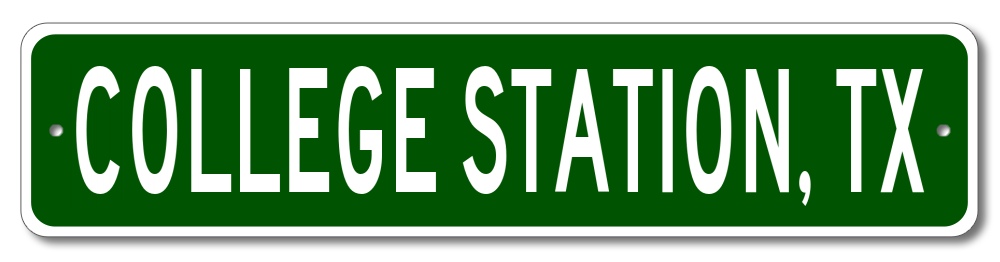 College Station, Texas Metal Wall Decor City Limit Sign - Aluminum | eBay