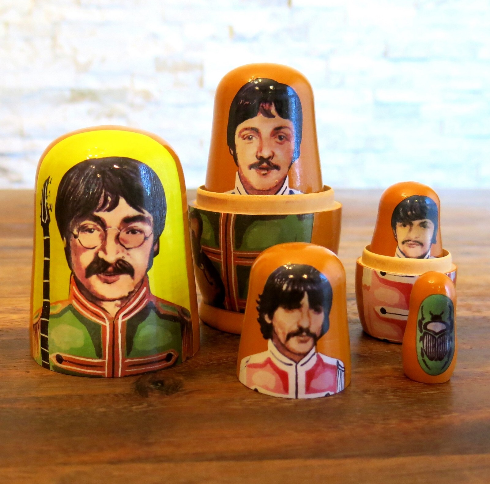 The Beatles SGT. Pepper's Russian Nesting Doll 5 PC Matryoshka Stacking ...