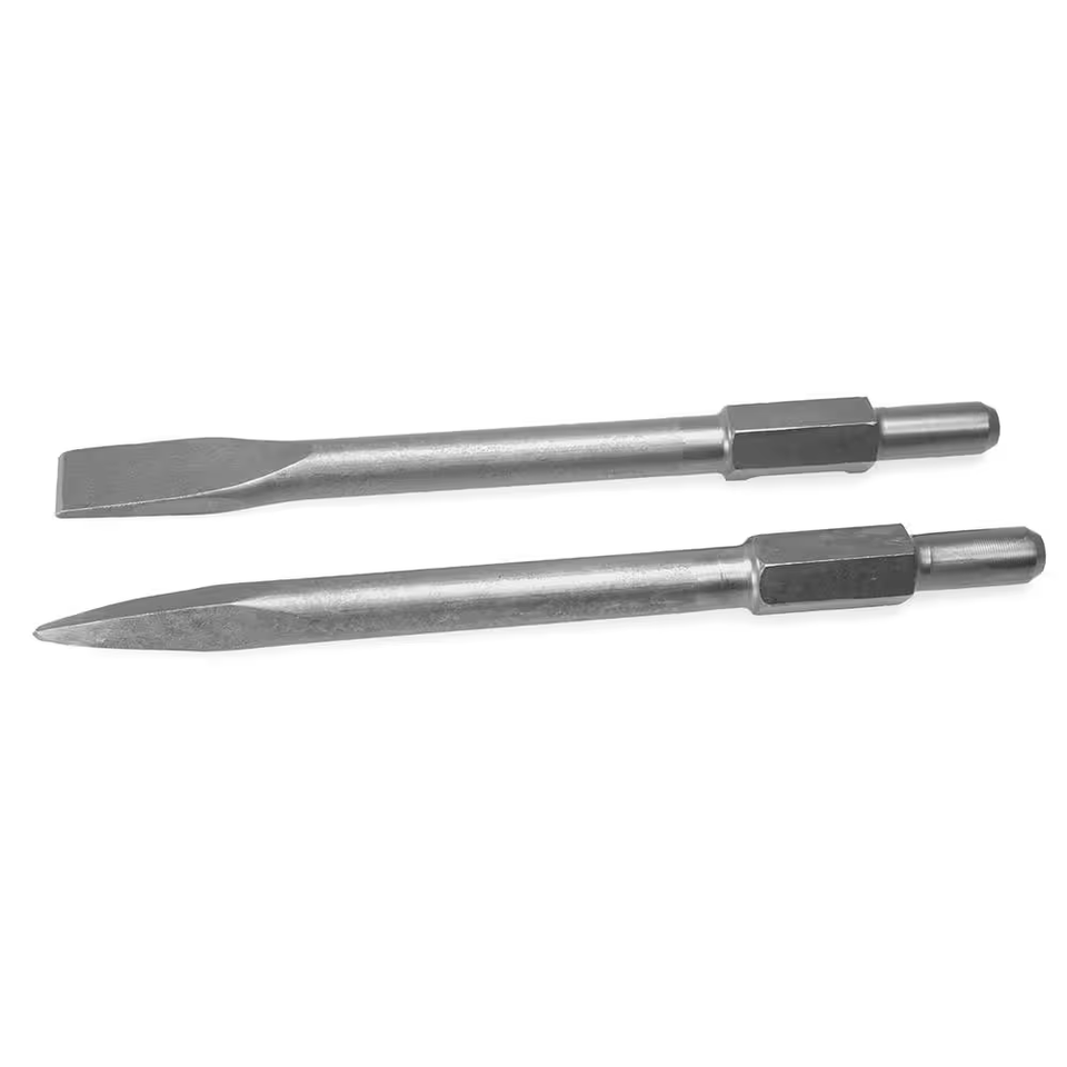 2-Pieces 1-1/8" Shank Bull Point Chisel Bit For Demo Demolition Jack ...