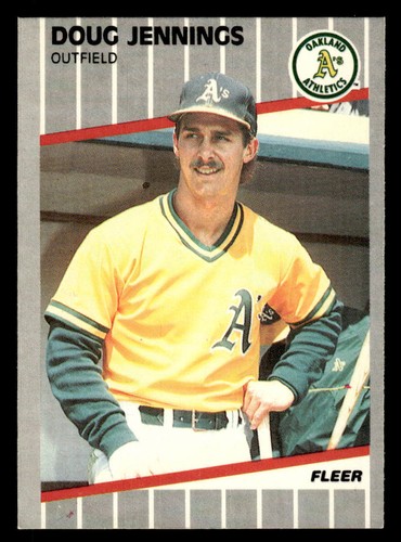 1989 Fleer #14 Doug Jennings Rookie Card Oakland Athletics | eBay