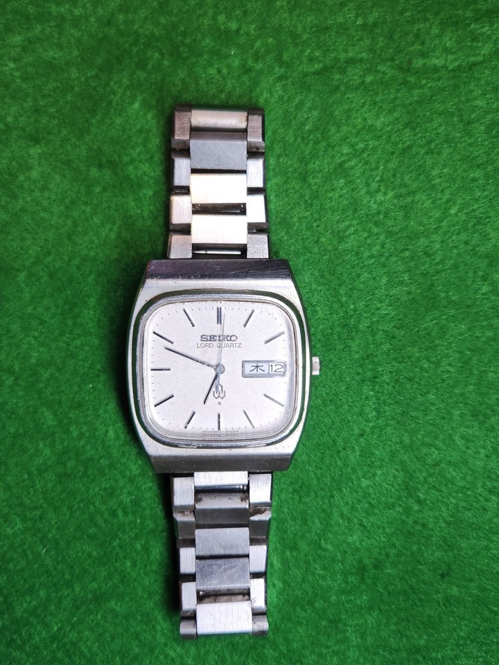 Vintage 1979 Seiko Lord Quartz 8243-5000 Day/Date Silver Tv Dial Men's ...