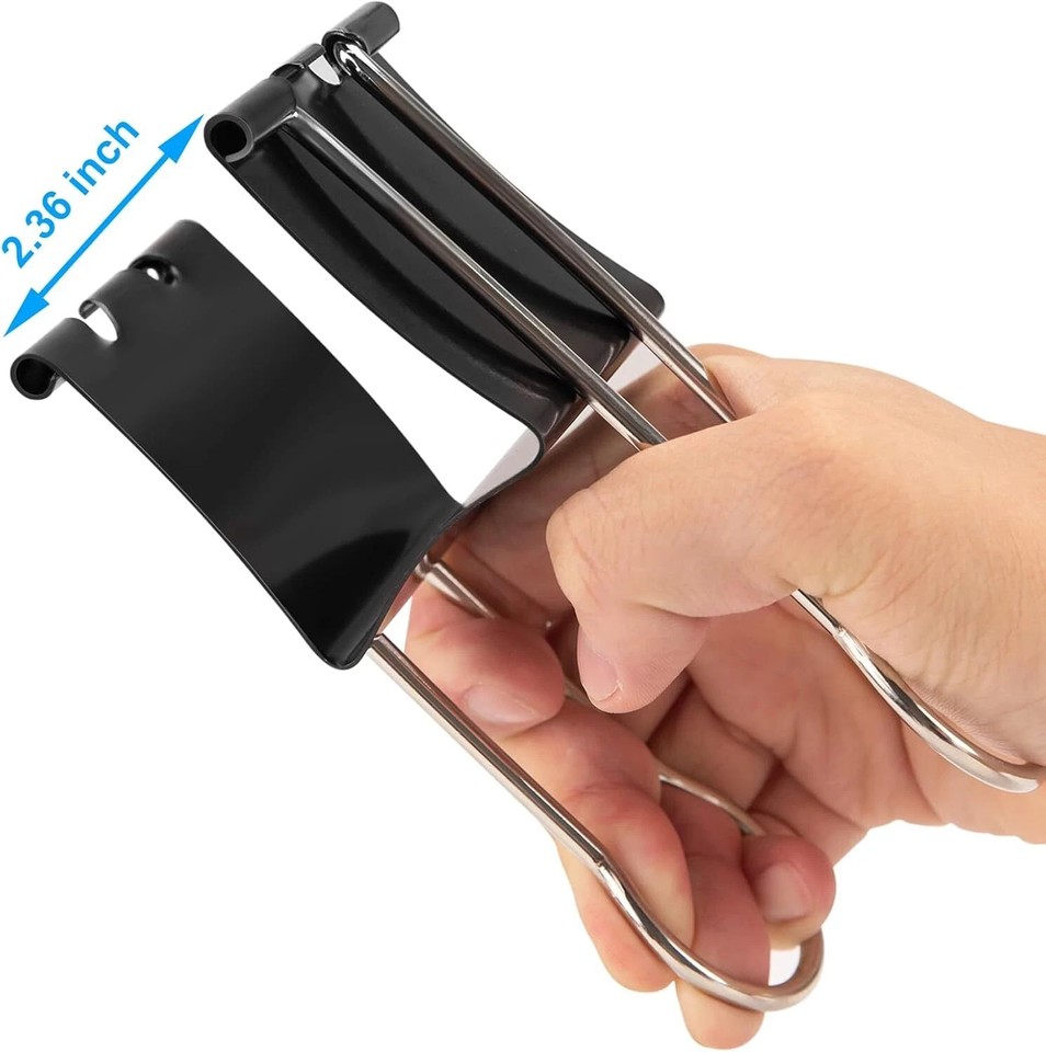 2.4 Inch Extra Jumbo Binder Clips 2 Pcs, Large Paper Clip, Big Paper ...