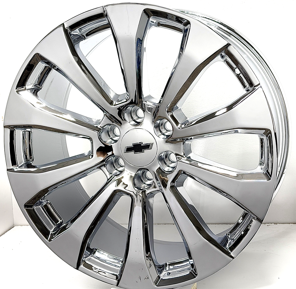 4 NEW Chrome 22” 5922 OE Replica High Country Wheels fits 2026 Chevy ...