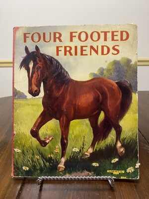 Four Footed Friends Vintage Linenette Children’s Book No.800 | eBay