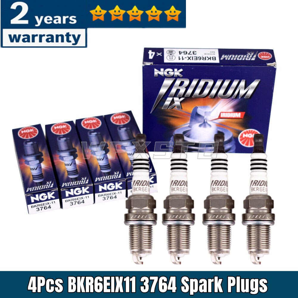 4Pcs BKR6EIX11 Spark Plugs Iridium IX NGK BKR6EIX-11 3764 | eBay