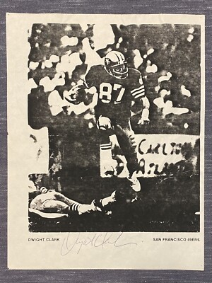 Dwight Clark Vintage Signed Photo S.F. 49ers NFL Super Bowl Champ Joe ...