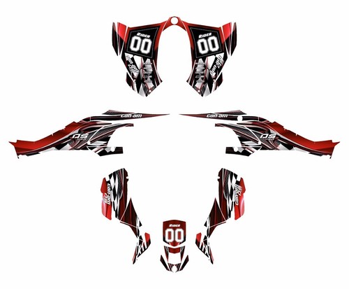 CAN AM DS 450 graphics ds450 sticker kit 2500 Red Fast Free Custom ...