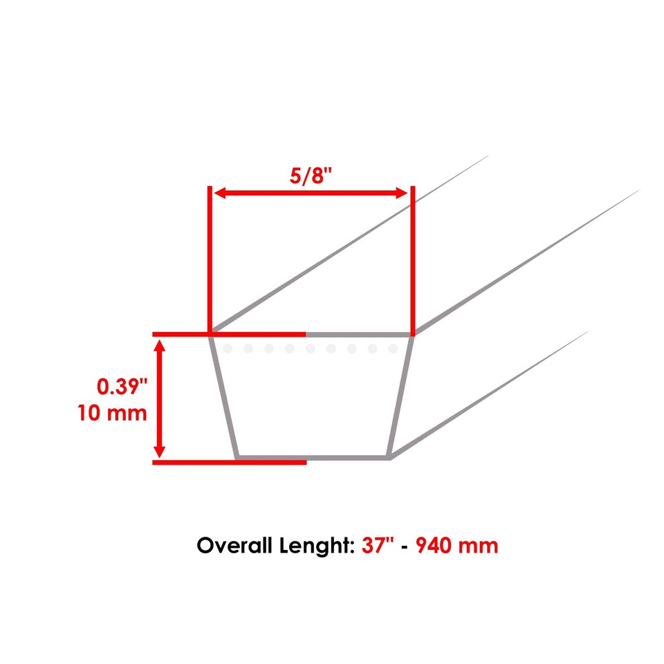 22431-VL0-P01 Drive V-Belt For Honda HRR216K8 HRR216K9 HRR216K10 ...