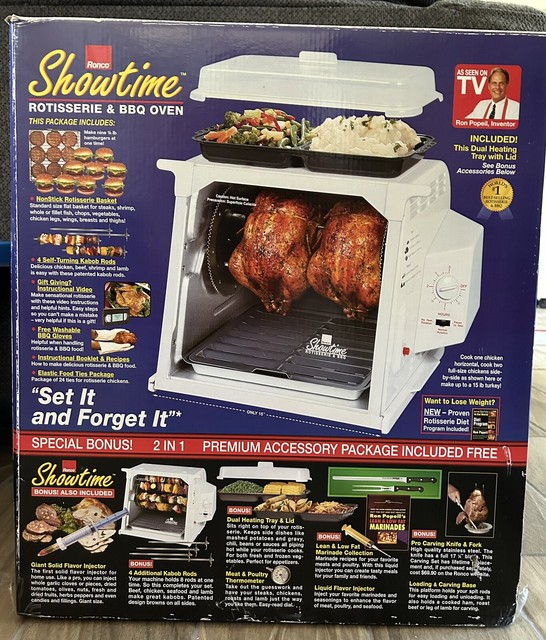 - RONCO SHOWTIME 4000 ROTISSERIE & BBQ OVEN WITH BONUS ACCESSORIES for ...