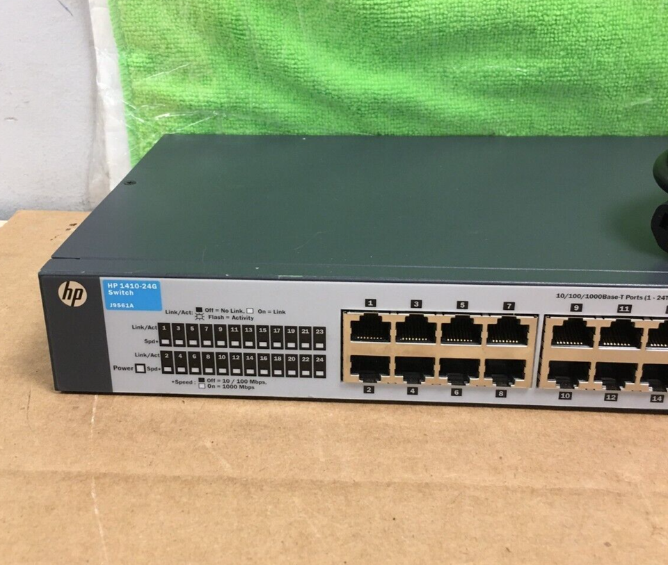 HP 1410-24G (J9561A) 24-Ports External Switch NO RACK EARS (TESTED ...