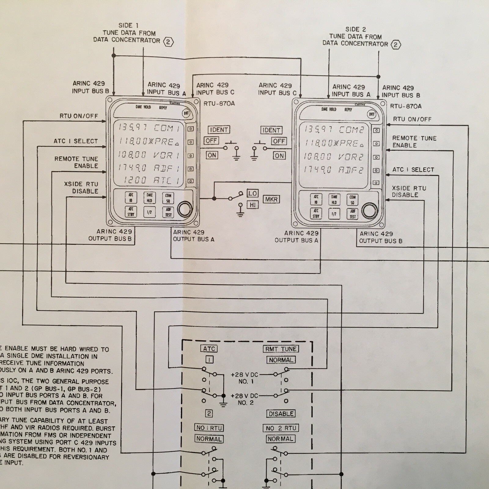 Collins RTU-870A, RTU-870T Radio Tuning Unit install manual | eBay