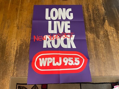 1980's WPLJ 95.5 FM NYC Poster Long Live New York's Best Rock 25" x 40 ...