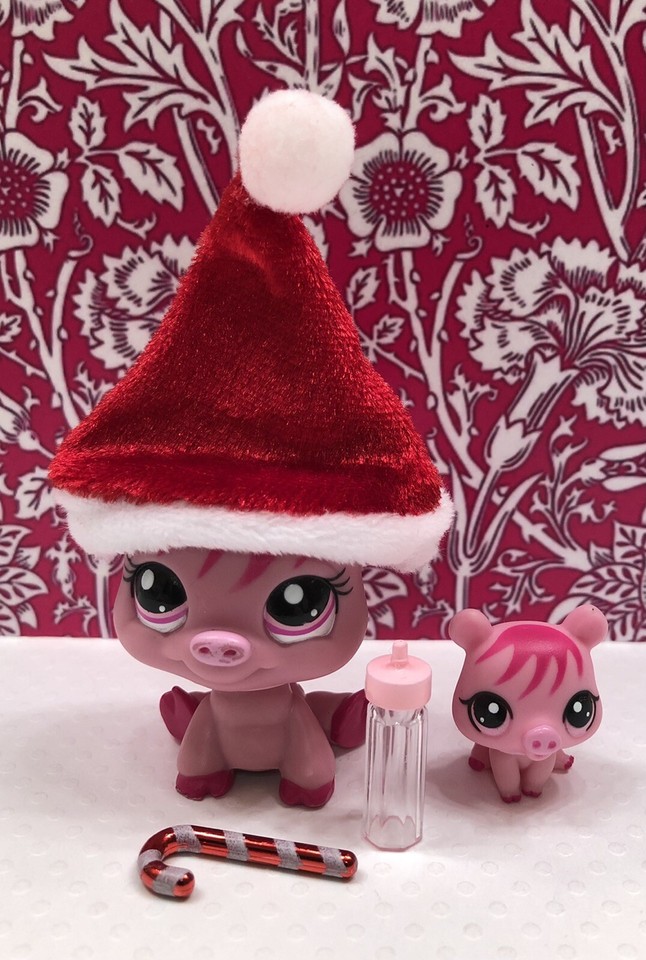 LPS Littlest Pet Shop Mommy and Baby Pig #3595 and #3596 Bobble Style ...