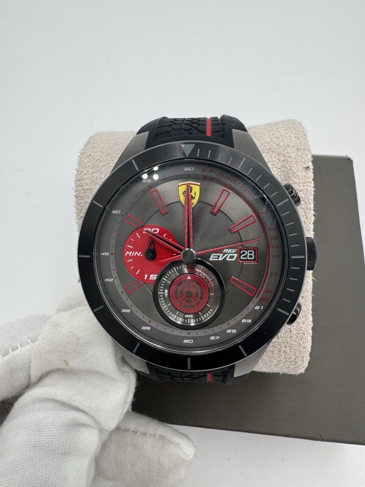 FERRARI RED REV EVO MEN'S CHRONOGRAPH WATCH | eBay