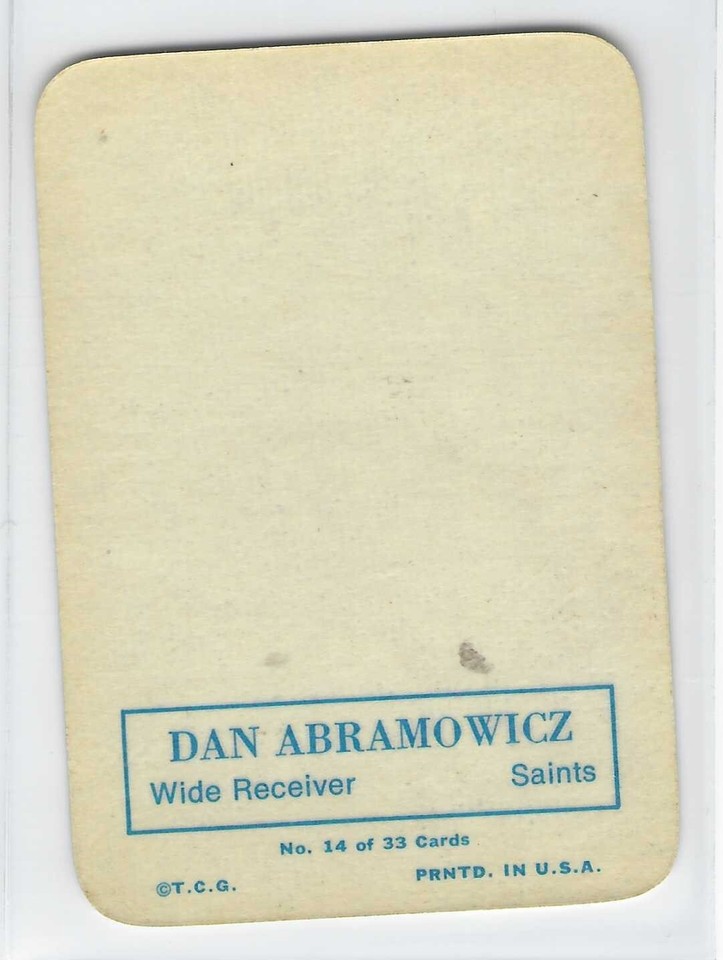 1970 Topps Glossy #14 DAN ABRAMOWICZ New Orleans Saints EX-MT | eBay