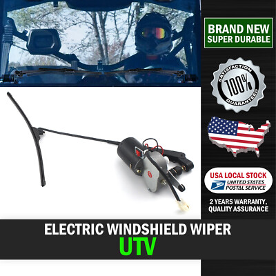 Universal Electric UTV Windshield Wiper Kit w/ 12V Motor For Polaris ...