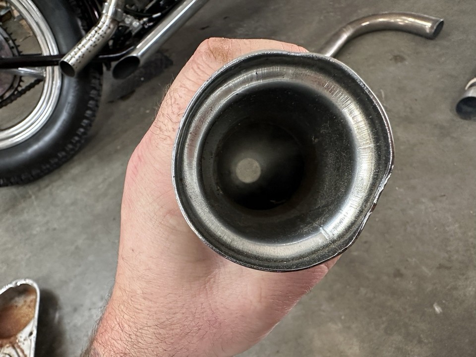 Trumpet Exhaust Muffler Harley Chopper Shovelhead Panhead Custom | eBay