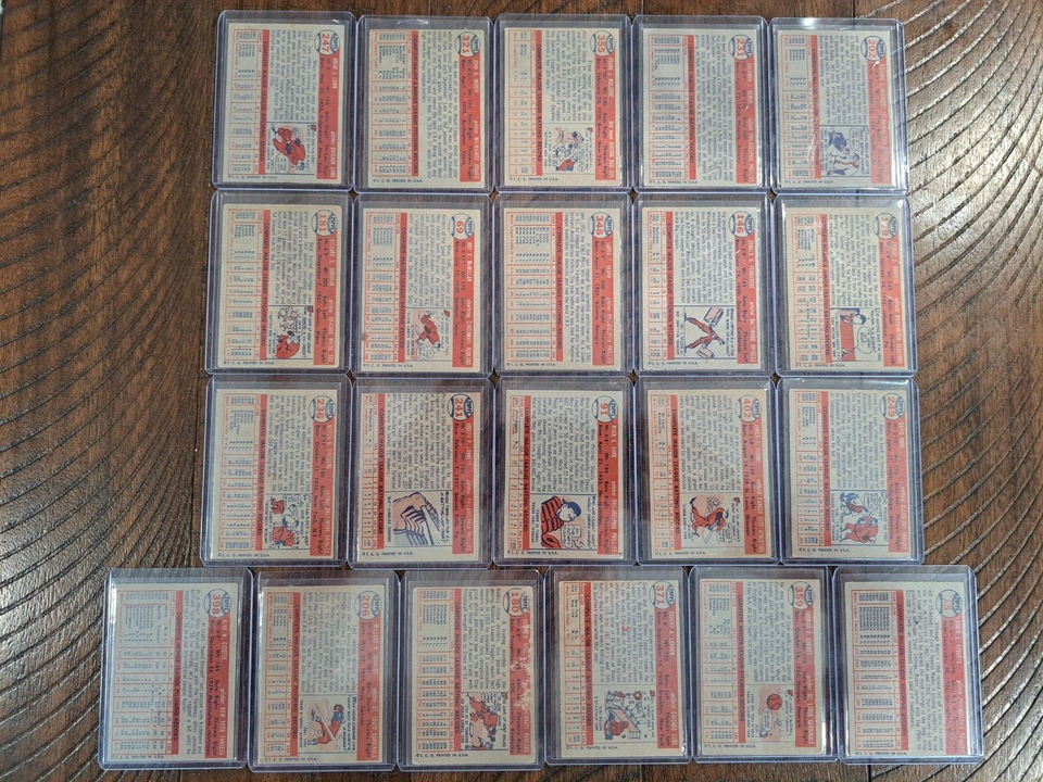 Vintage 1957 Topps Lot (21 cards) - Robin Roberts, Red Murff, NO ...