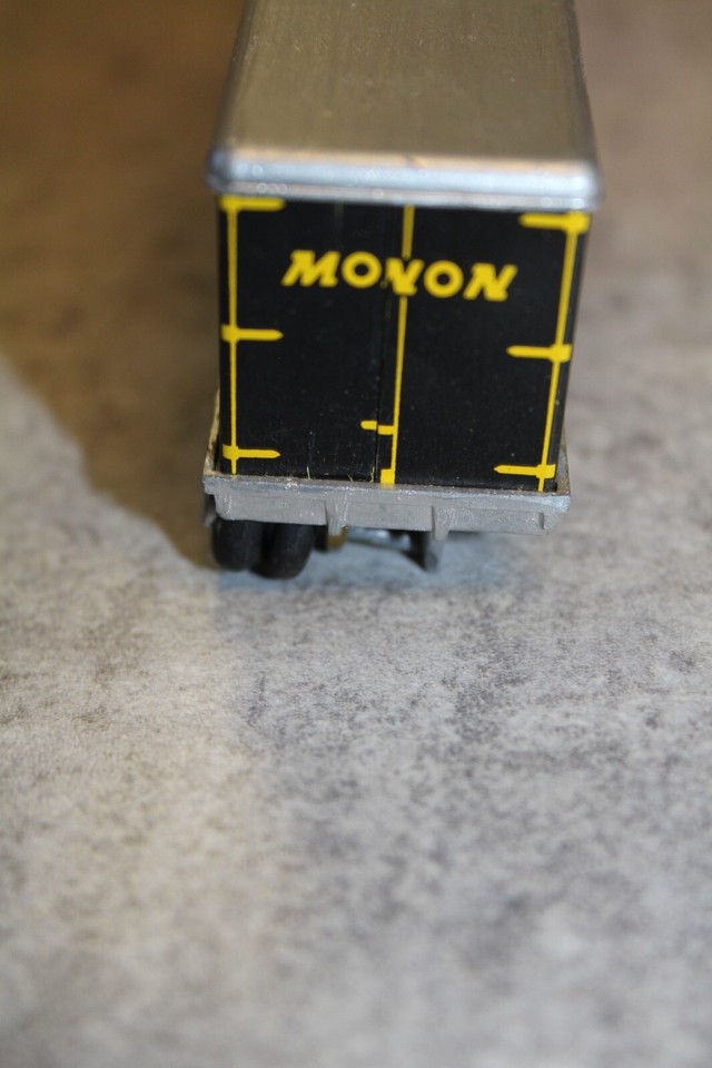 VINTAGE 1960s Box Trailer MONON RAIL SERVICE HO Scale Penn Line Made in ...