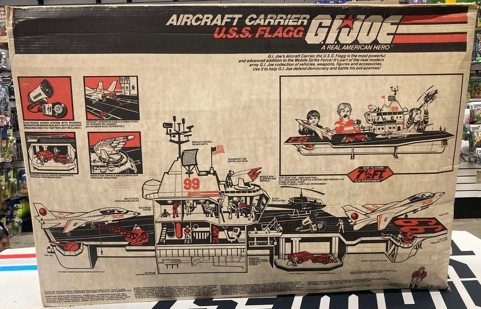 Vintage GI Joe - 1985 USS FLAGG AIRCRAFT CARRIER - 100% Complete w/ Box ...