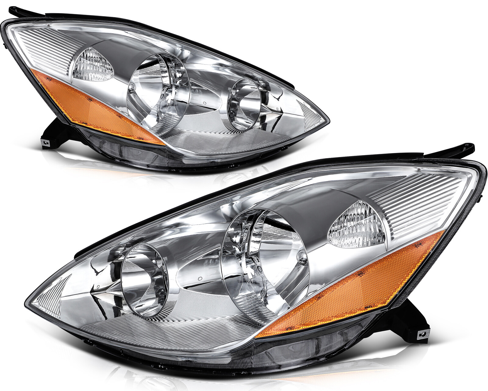 For 2006-2010 Toyota Sienna Chrome Housing Left+Right Headlights ...