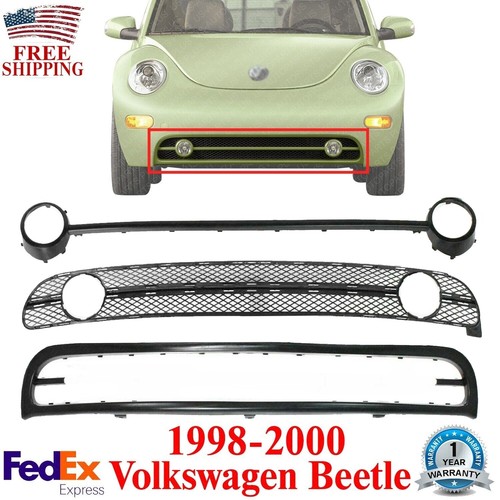 Bumper Grille + Fog Light Molding Trim + Valance For 1998-2000 ...