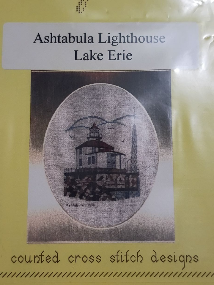 Stitchery Graphics Lake Erie Ashtabula Phare & Bascule Cross Stitch ...