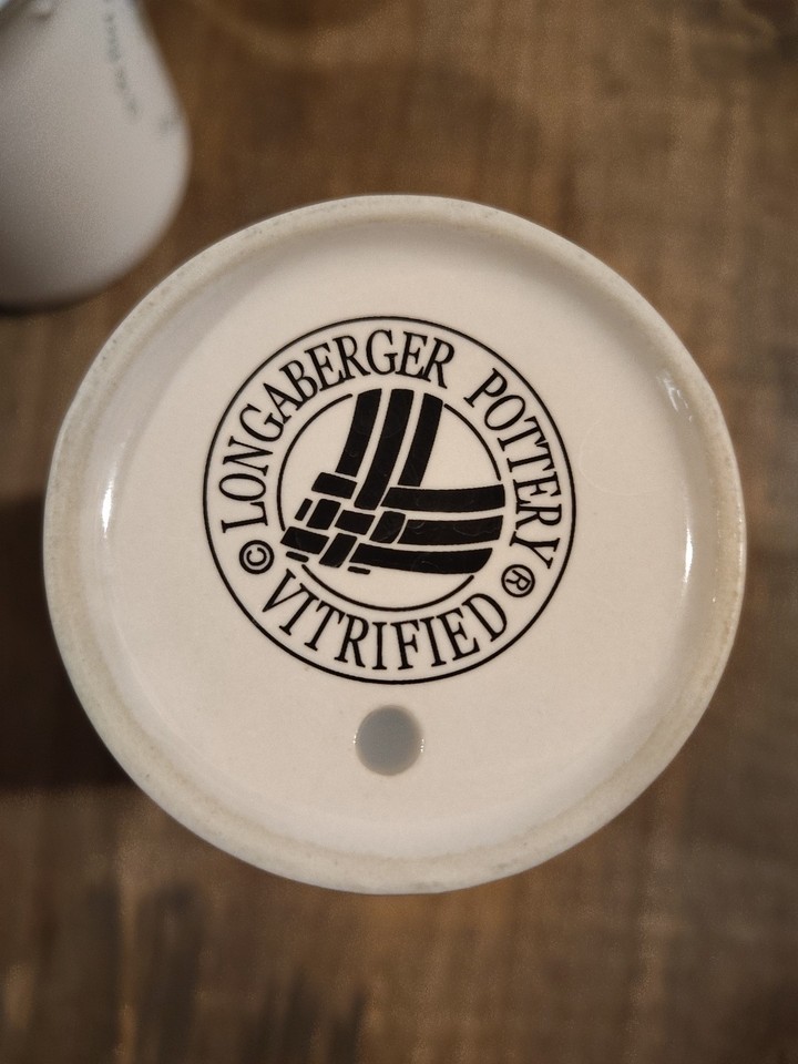 Longaberger Vitrified Pottery Purple & Green Paisley Coffee Tea Mug No ...