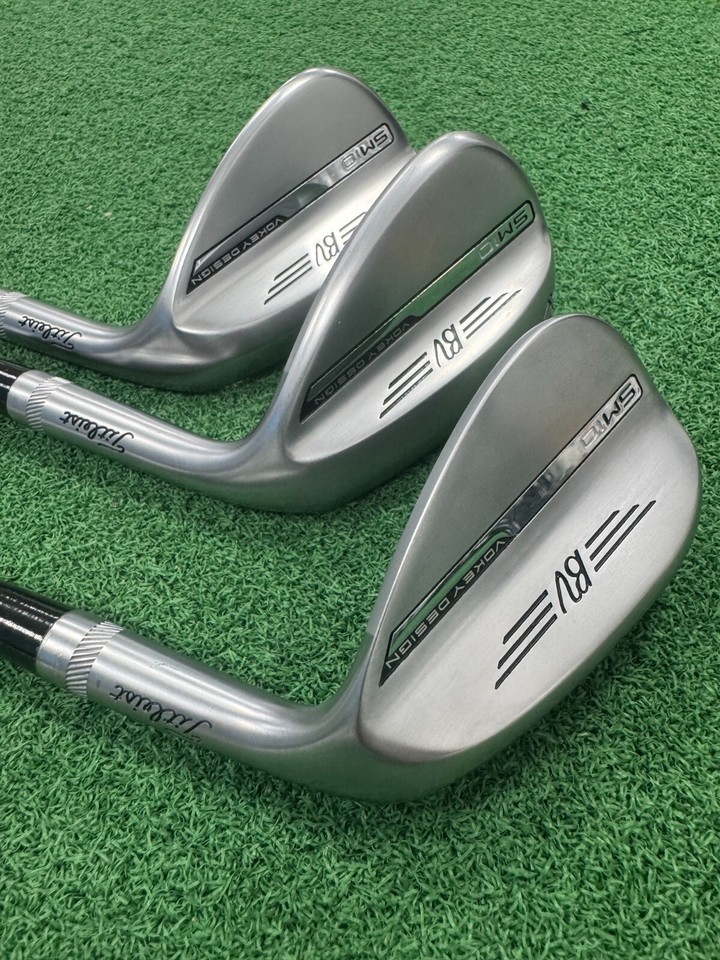 NEW Titleist Vokey SM10 Tour Chrome Wedge Set 52-08F 56-14F 60-04T RH ...