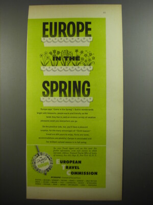 1954 European Travel Commission Ad - Europe in the Spring | eBay