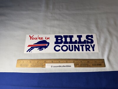 1990's Bumper Sticker Decal Buffalo Bills NFL Football You're in Bills ...