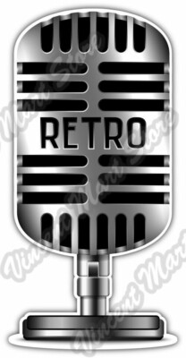 Radio Microphone Karaoke Retro Music Gift Car Bumper Vinyl Sticker ...