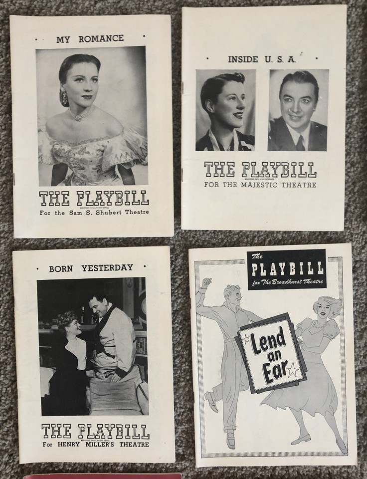 Lot of 16- Vintage 1948 1949 & 1951 Broadway Theater PLAYBILLS & Opera ...