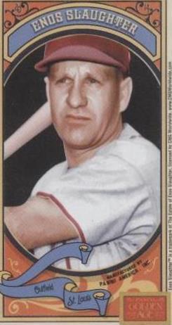 2014 Panini Golden Age - Enos Slaughter #55 Mini Mono Green Back for ...