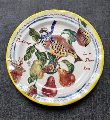 Anthropologie Nathalie Lete 12 Days Of Christmas Partridge in Pear Tree ...