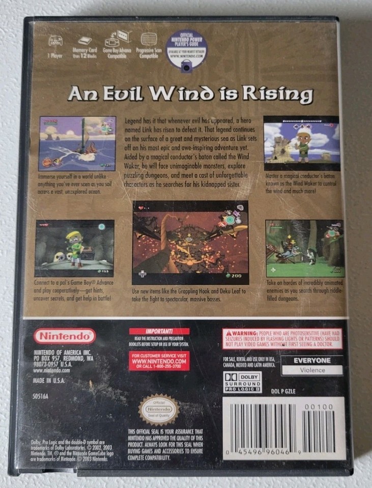 The Legend of Zelda: Wind Waker GameCube No Manual Cleaned And Tested ...