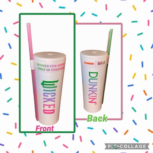 Dunkin Donuts Wicked Limited Edition Tumblr with Two Straws New | eBay