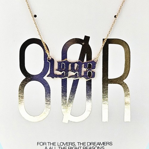 8 Other Reasons Necklace Gold Tone 1998 Birth Year Birthday Minimalist ...